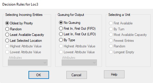 Location Decision Rules Dialog Box