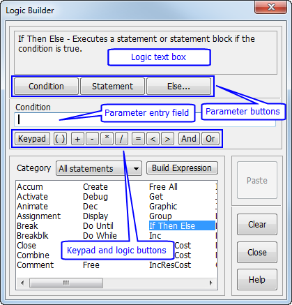 Using the Logic Builder
