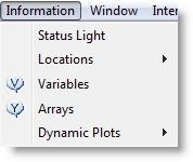 Run-Time Information Menu